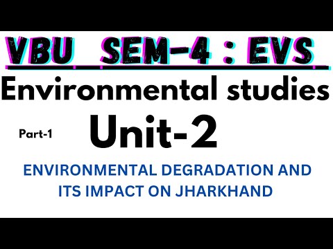 EVS:Unit-2 Environmental Degradation || SEM-4 || VBU FYUGP || Part -1 ...