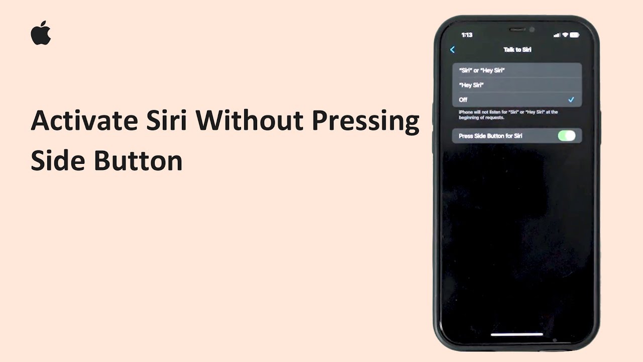 How To Activate Siri Without Pressing Side Button 2025 | Enable Hey ...