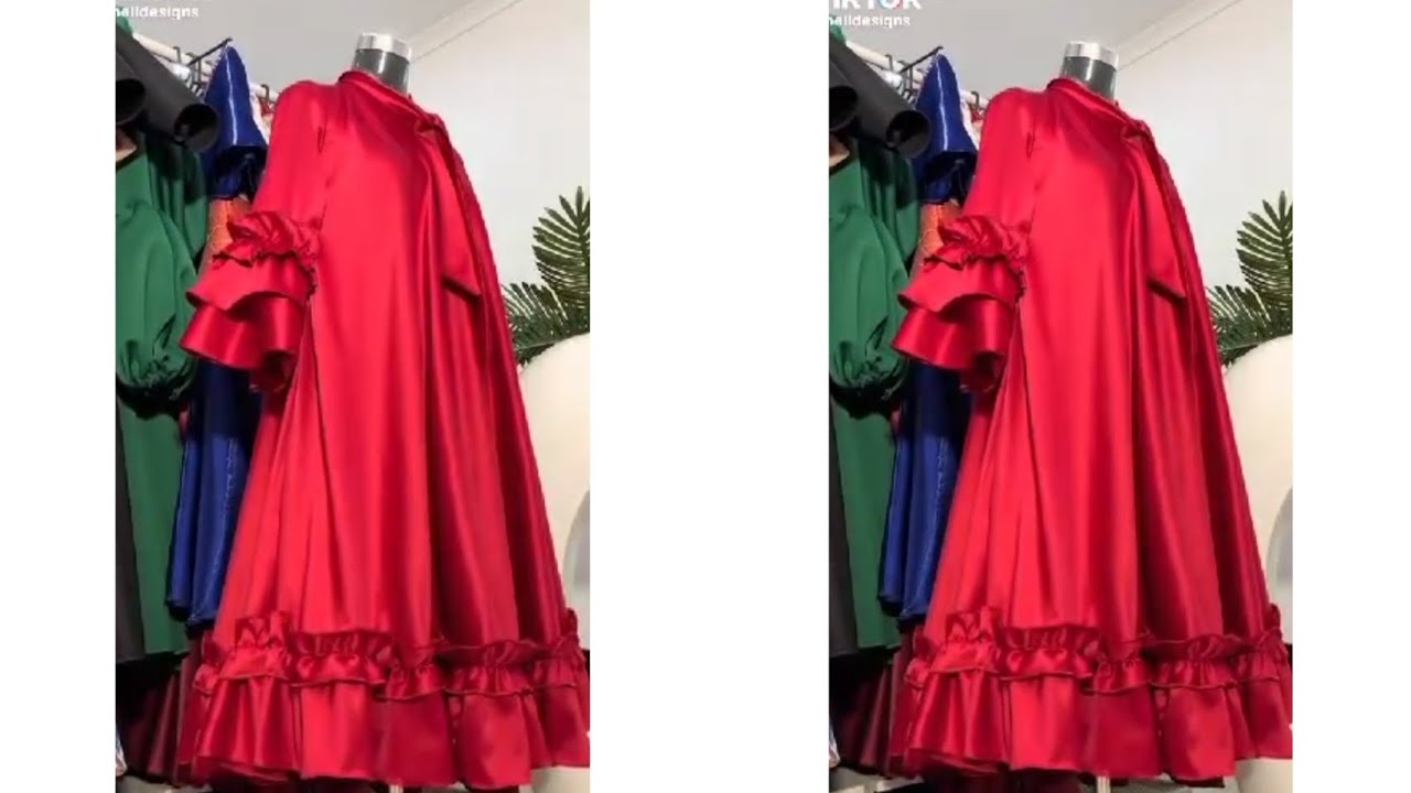 HOW TO CUT AND SEW THIS CIRCLE SINGLE TEIR DRESS - YouTube