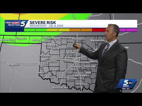 TIMELINE: Parts of Oklahoma to see storm risks starting Wednesday amid triple-digit heat