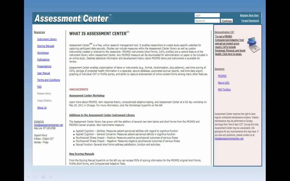 Assessment Center: Assessment Center Homepage - YouTube