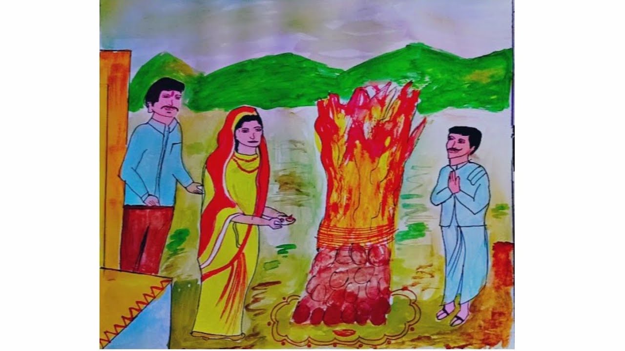 how to draw holi drawing with poster colour || happy Holi || - YouTube