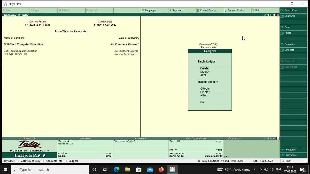How To Create Ledger In Tally ERP 9 In Marathi Create Ledger Display How To Create Ledger In Tally ERP 9 In Marathi Create Ledger Display