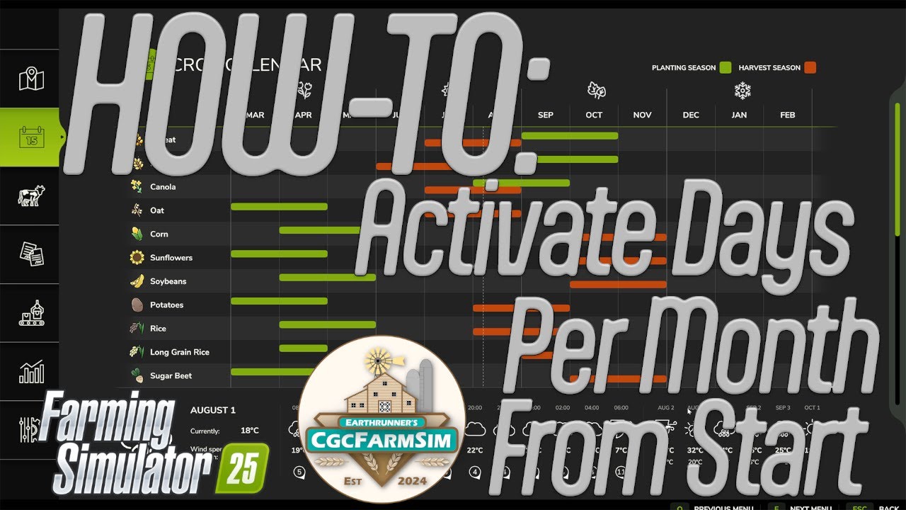 Farming Simulator 25: How To Activate Days Per Month From the Start ...
