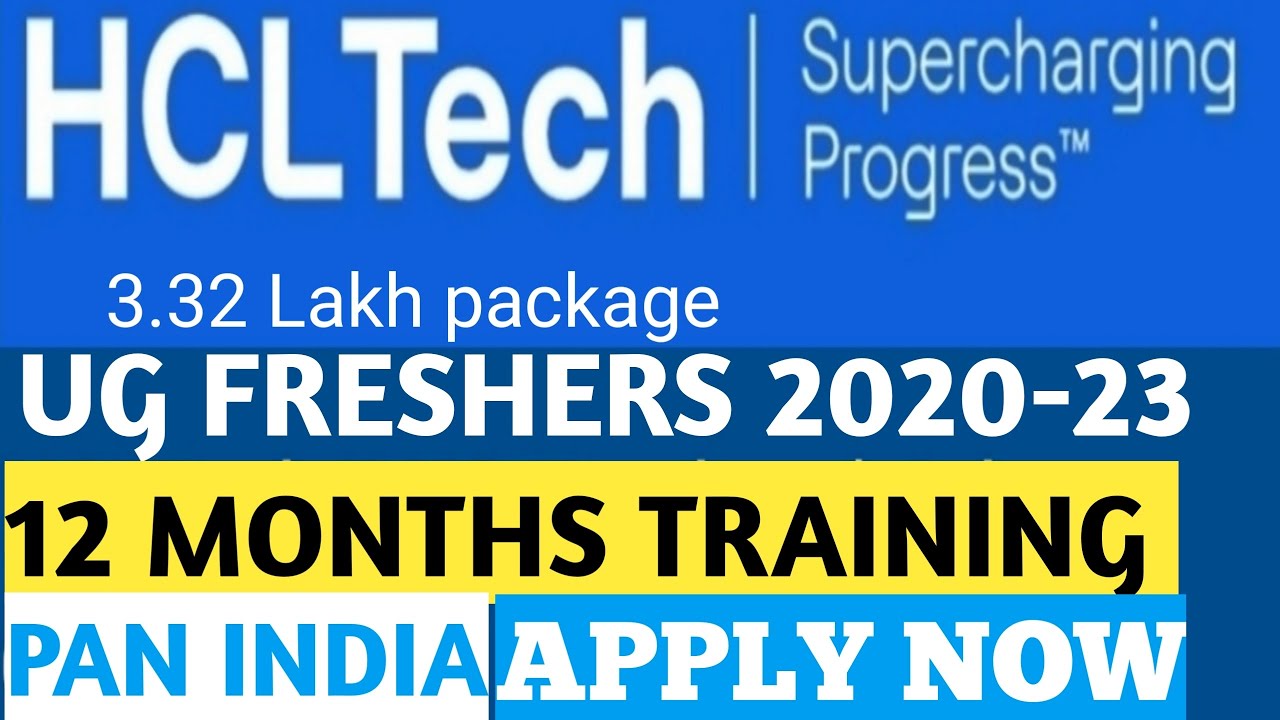HCL RECRUITMENT ||HCL FRESHERS HIRING ||HCL TECH SUPERCHARGING PROGRESS ...