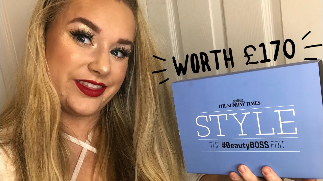LATEST IN BEAUTY SUNDAY TIMES STYLE THE #BEAUTYBOSS EDIT UNBOXING - £40 ...