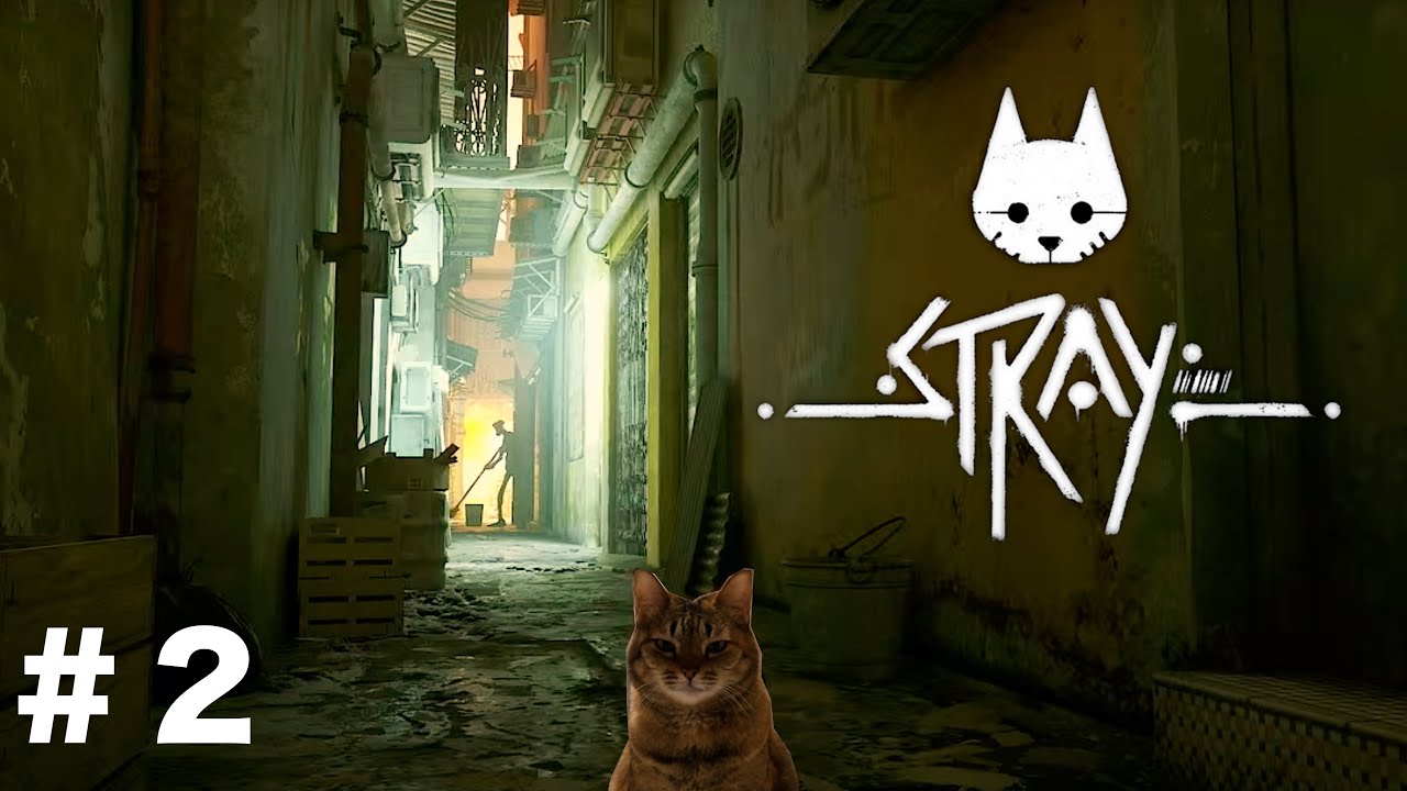 【Stray】#2 愛猫にそっくりな野良猫冒険ゲーム。ロボットが住む街で謎を解く - YouTube