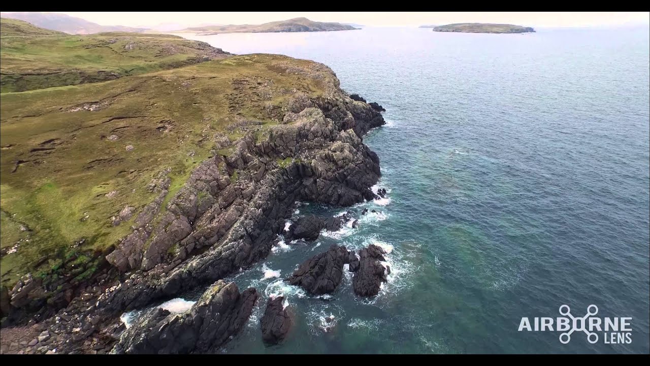 Airborne Lens - Reiff Cliffs Scottish Highlands 4K - YouTube