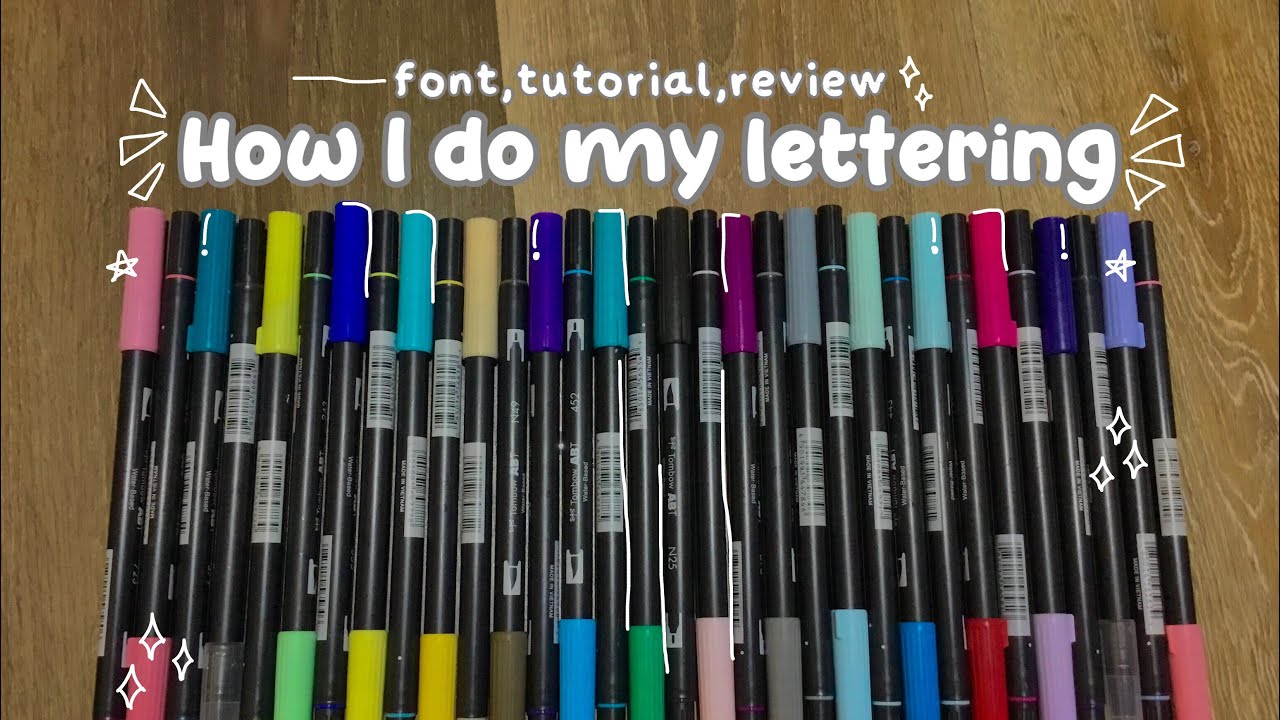 How I do my lettering || review,tutorial,font,etc☆ - YouTube