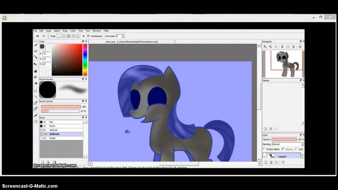 My Little pony- Anon Pony SpeedPaint - YouTube