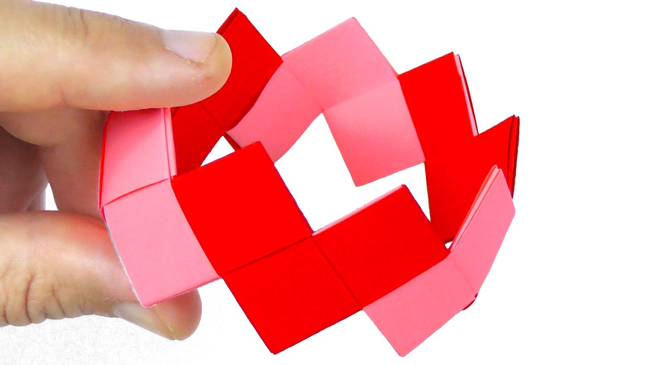 Origami Minecraft Hearts Bracelet. Easy Valentine's Day DIY: How to ...