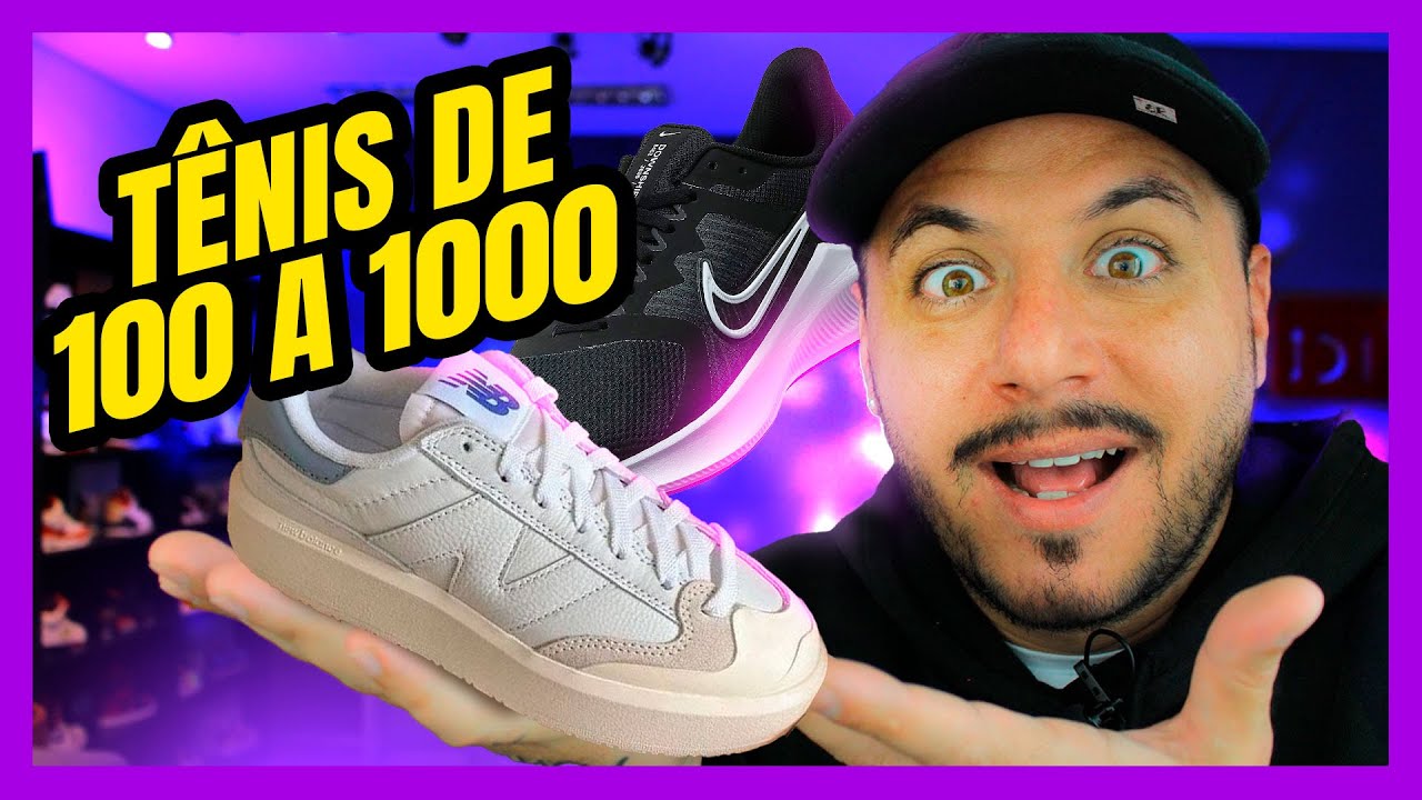 MELHORES TÊNIS DE R$100,00 a R$1.000,00 - YouTube