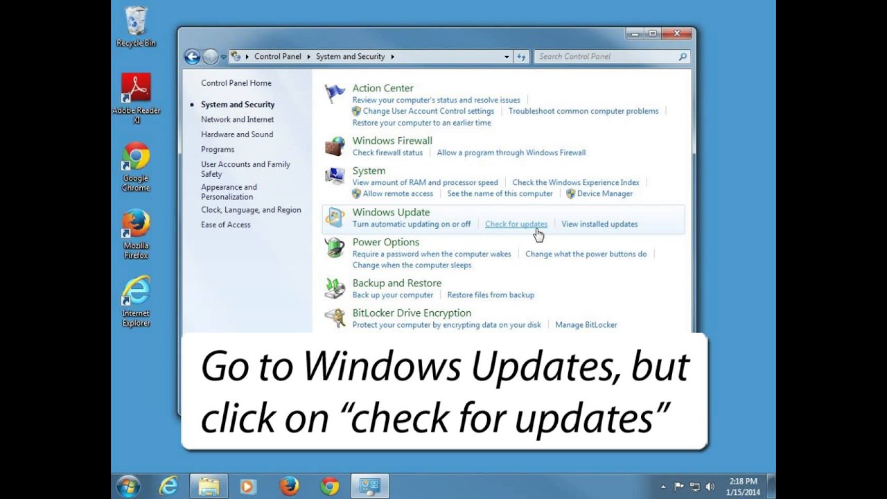 How to run Windows updates - YouTube
