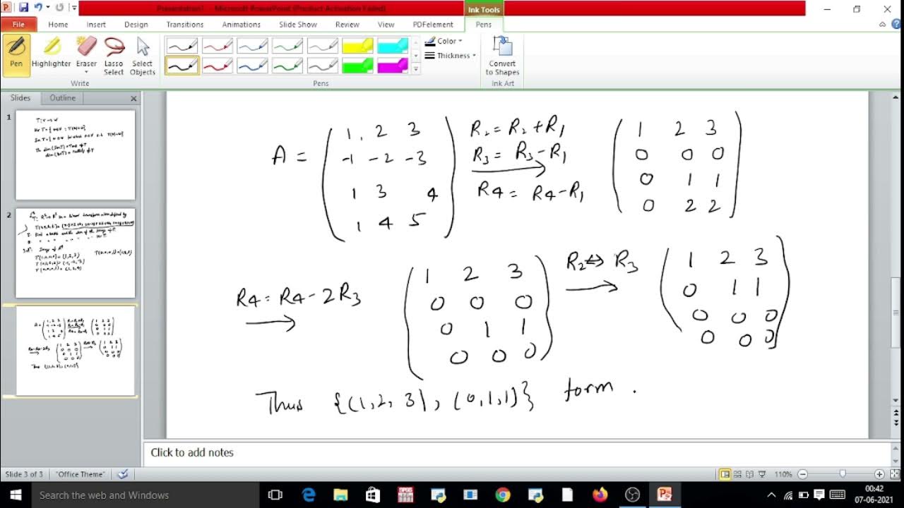 Algebra || Kernel and Image of Linear Transformation || Mathematics || Linear Algebra || - YouTube