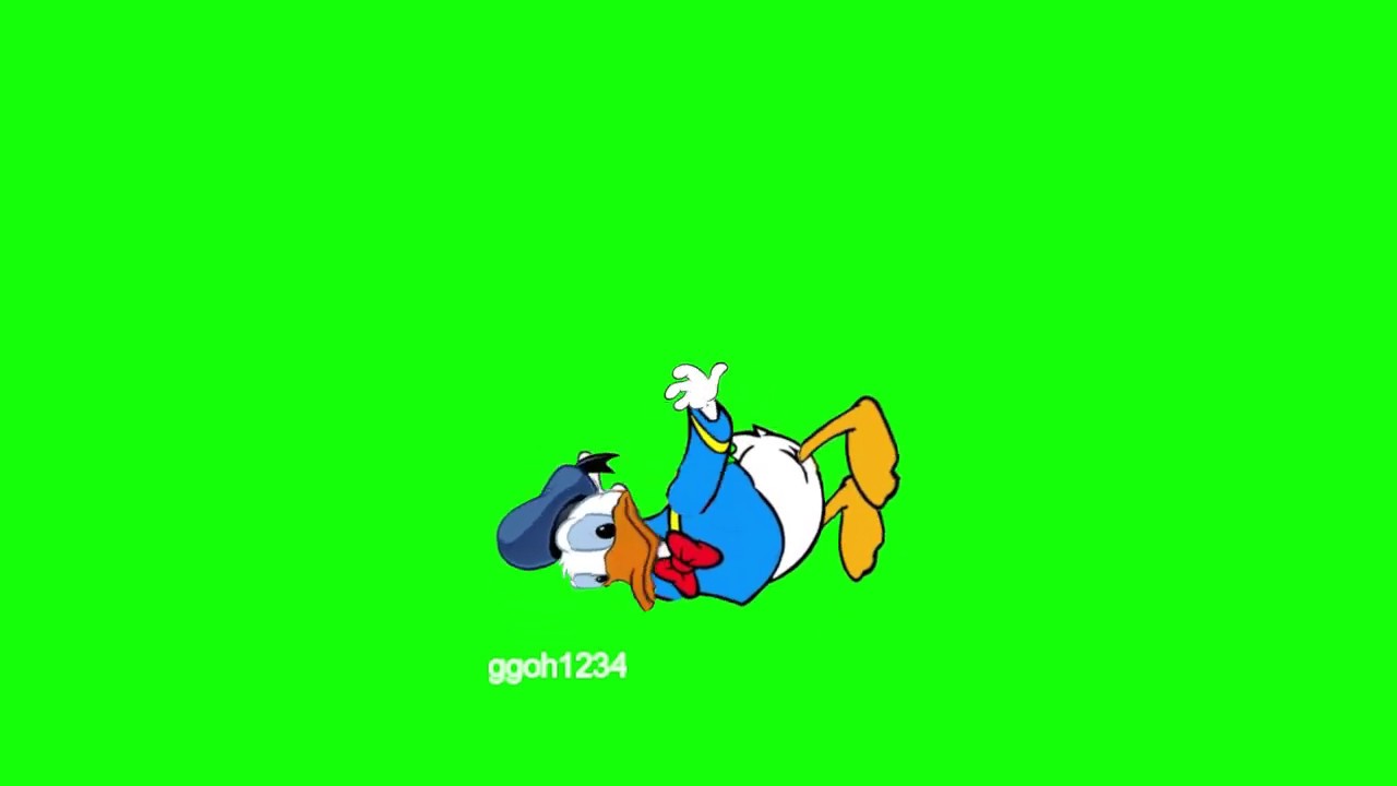 Donald Duck throwing a tantrum in green screen - YouTube