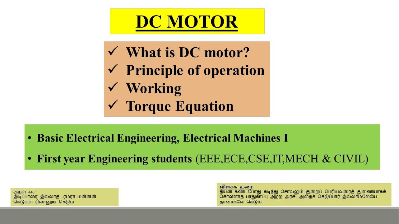 DC Motors - Principle, working & Torque equation - YouTube