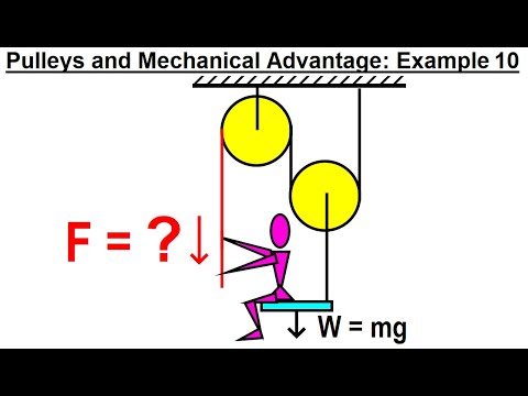 Physics Ch. 5.5 Pulley's and Mechanical Advantage (10 of 10) Example 10 ...