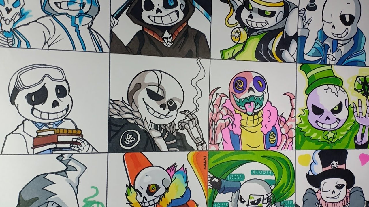 Draws Sans According To The Different Au Vẽ Sans Khác Nhau PART 5 - YouTube