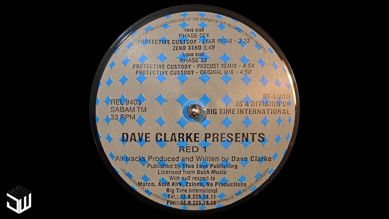 Dave Clarke Red 1 - Protective Custody (Original Mix 1994) #techno # ...