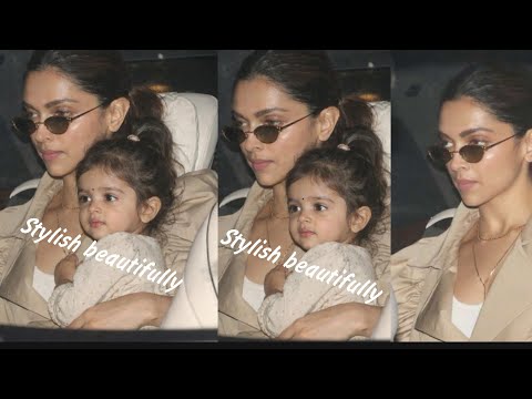 Pregnant Deepika Padukone with daughter dua padukone car ride spotted after late night family dinner