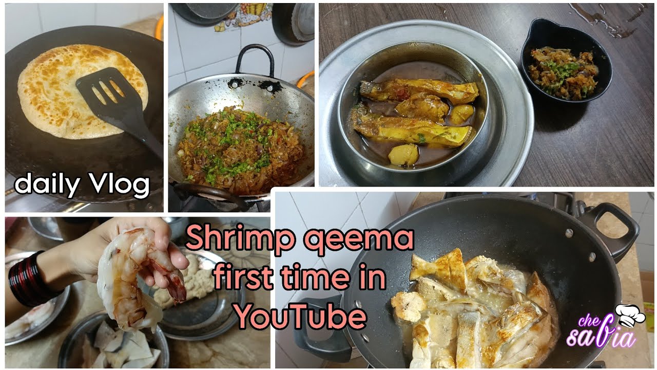 Shrimp qeema first time in YouTube | Fish best recepie | daily Vlog 115 ...