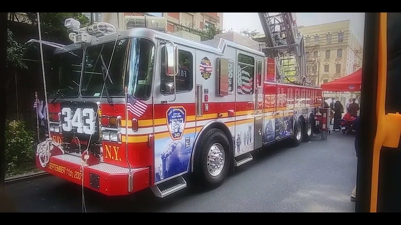 FDNY CEREMONIAL UNIT LADDER 343 9/11 Taken By Block Party 2023 ...