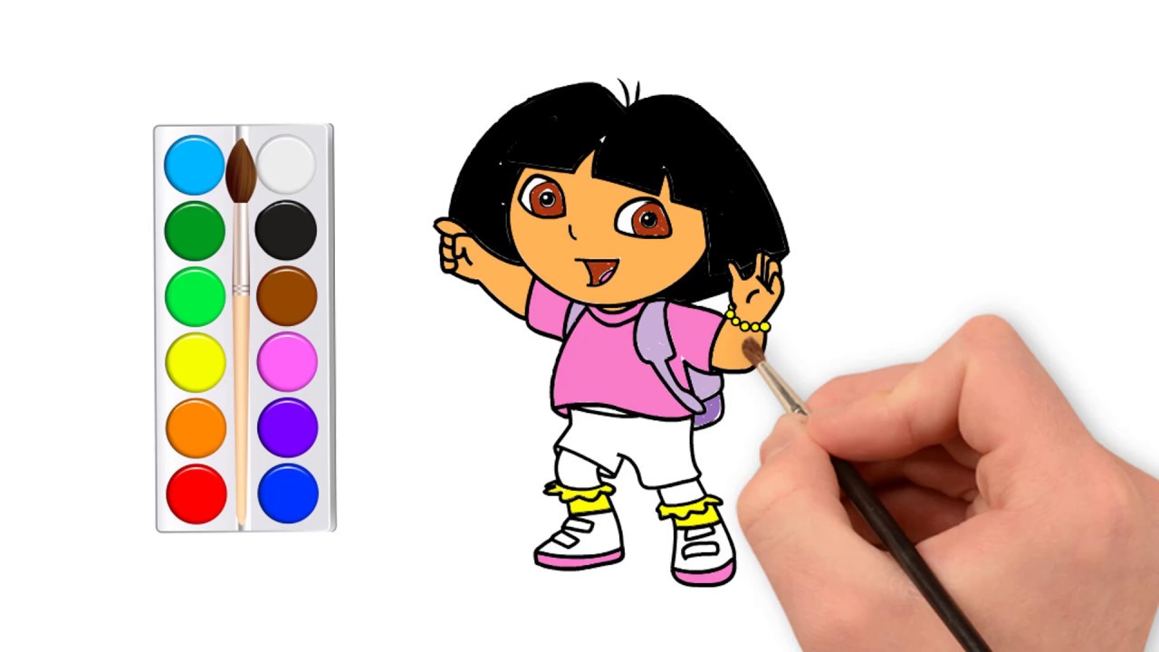 Instructions for drawing Dora The Explorer - YouTube