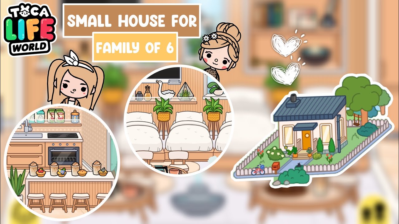 😱Very Small House Design For Family Of 6 Members🌿| toca Boca house ...