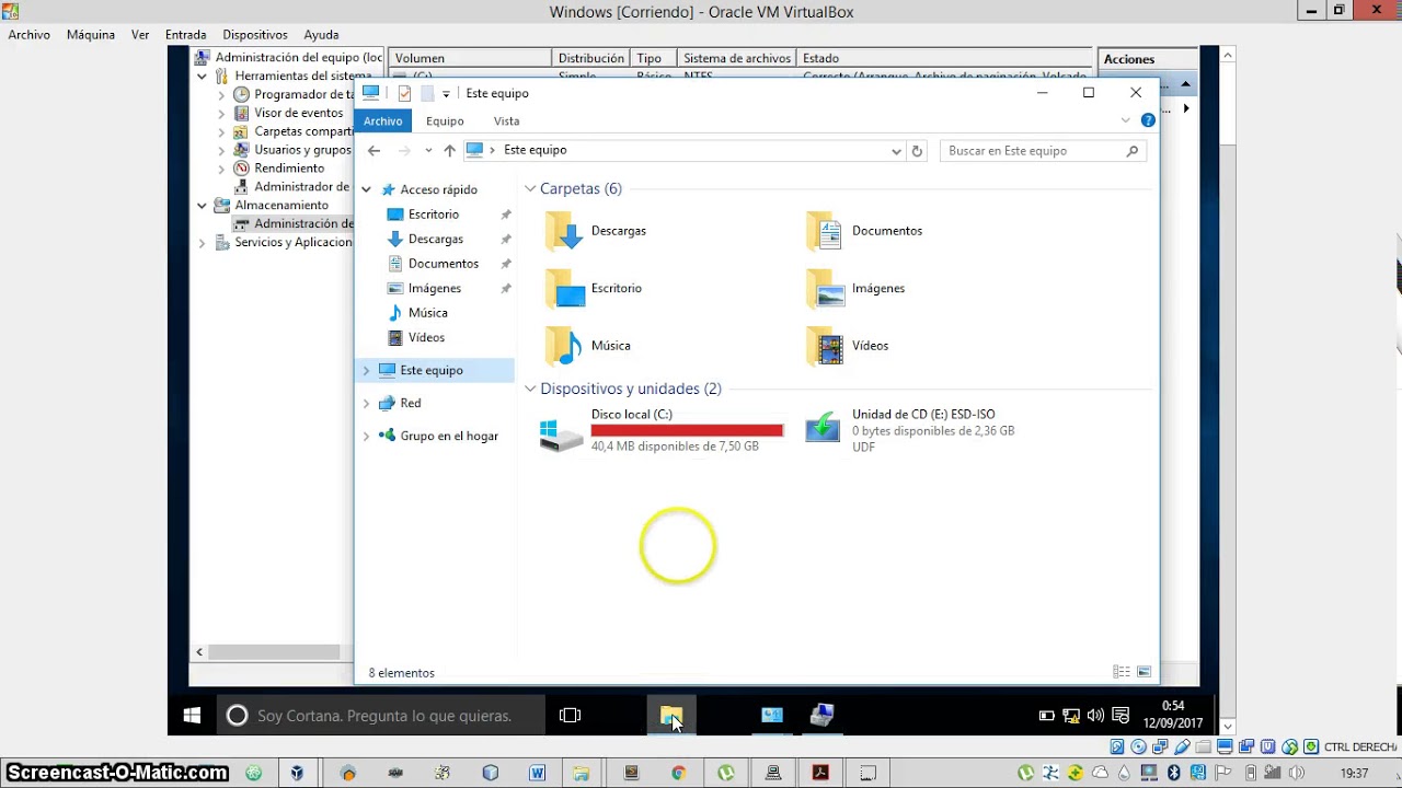Administracion de discos duros windows 10 - YouTube