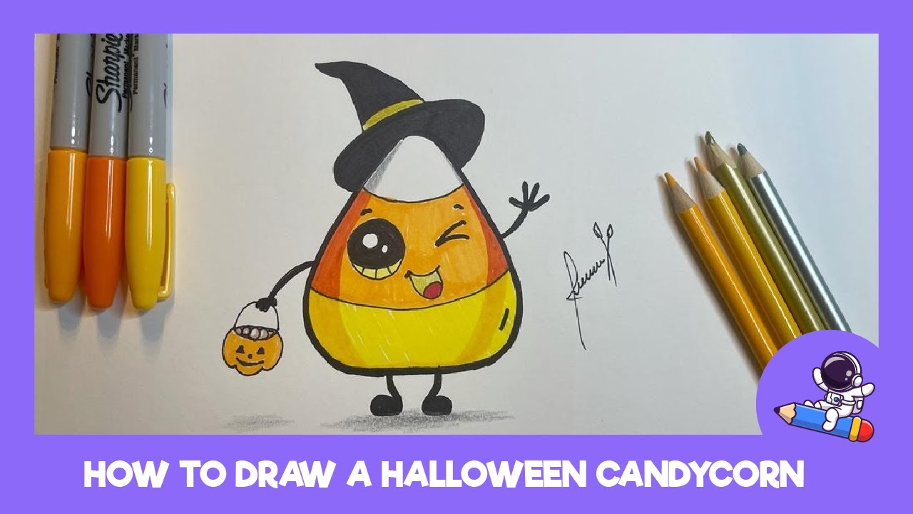 How to Draw a Halloween Candy Corn | Cute Drawing Tutorials | Everybody ...