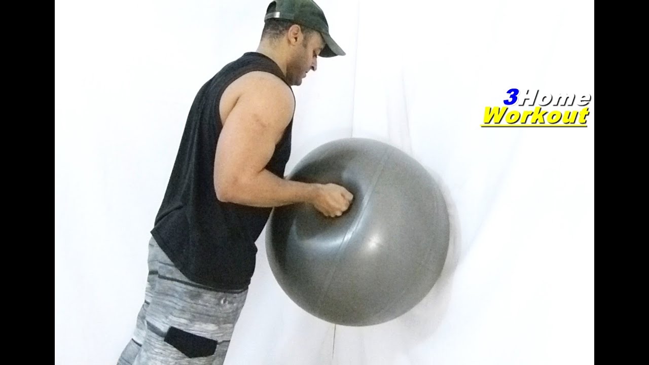 BICEPS HOME EXERCISE (Fit Ball Curl) 3HomeWorkout - YouTube