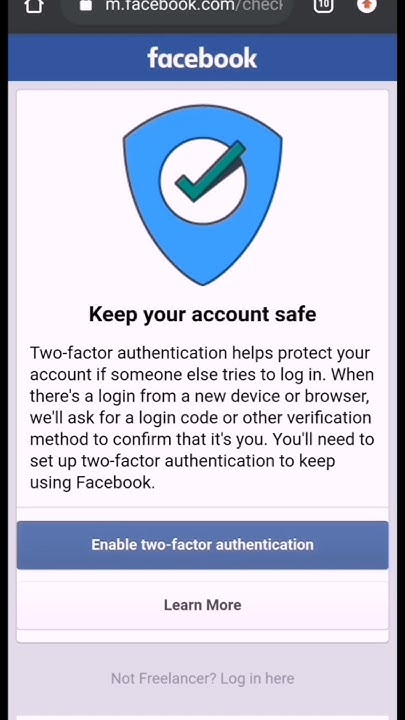 Keep Your Account Safe Probelm Solved | Fb two factor problem | Enable two factor authentication ...