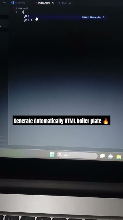 Automatically generat html boiler plate in vs code/ vs code editor # ...