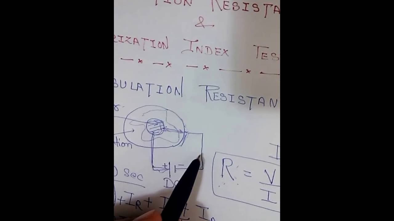 EXPLAINED : Insulation resistance and polarization index test in rotor ...