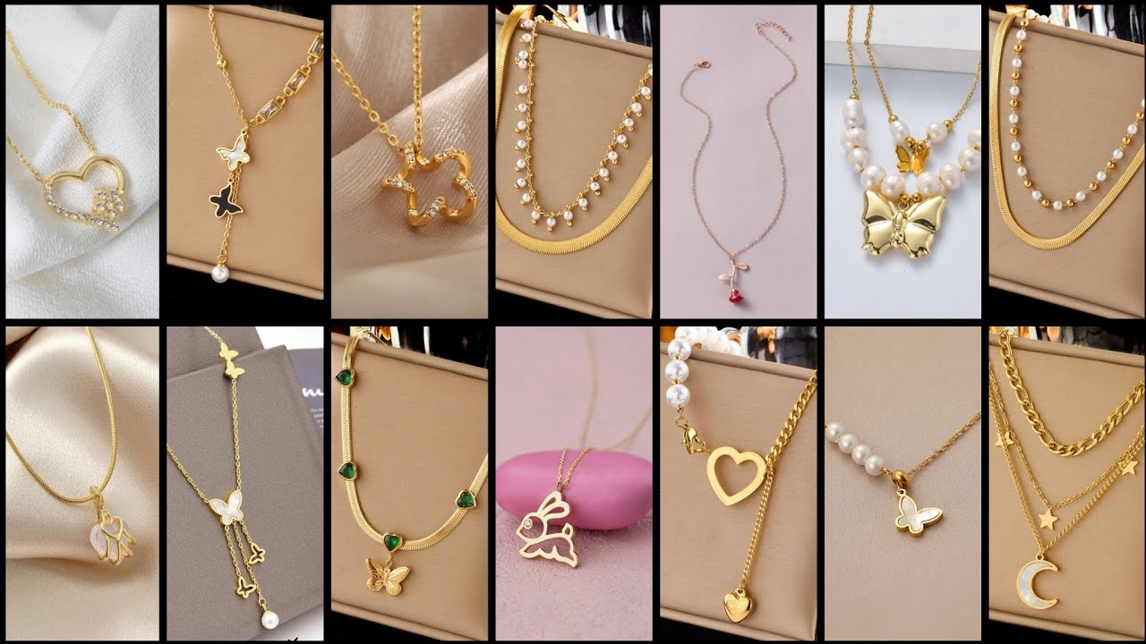 modern heavy and light weight gold pendant design ideas for girls - YouTube