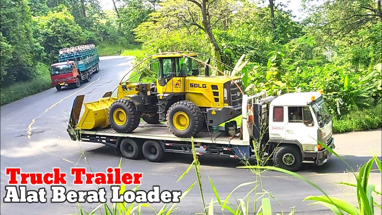 TRUCK TRAILER MUATAN LOADER SOLG - YouTube