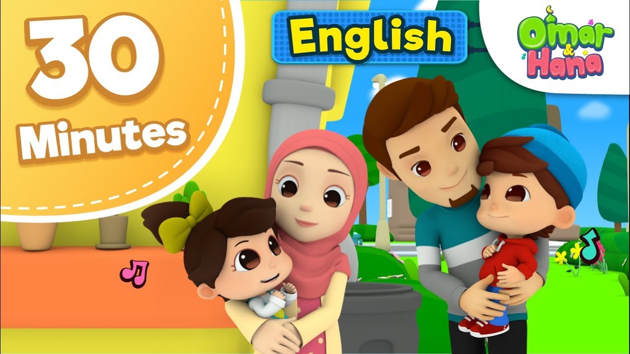 Omar & Hana 30 minutes Compilation | Islamic Cartoon For Kids | Nasheed ...