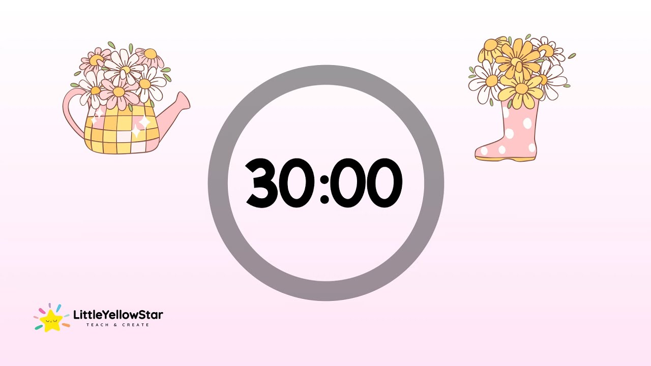 Retro Spring Timer For Kids - 30 Minutes Countdown Timer For Kids With ...