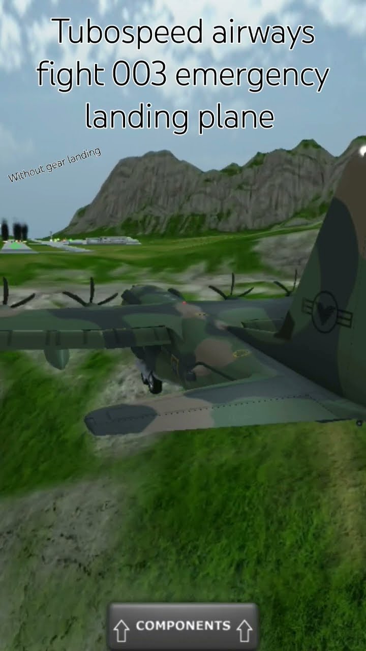 Tubospeed Airways fight 003 emergency landing plane without gear ...