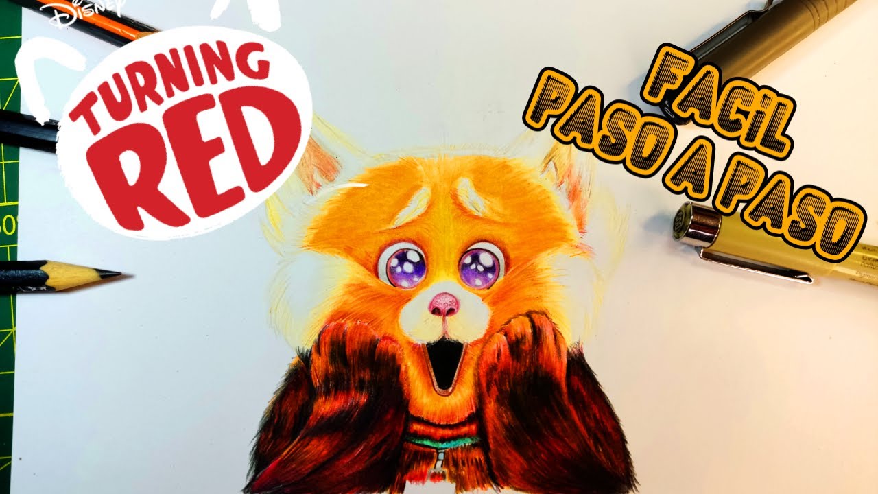 COMO DIBUJAR al PANDA de TURNING RED| FACIL PASO A PASO | HOW TO DRAW ...