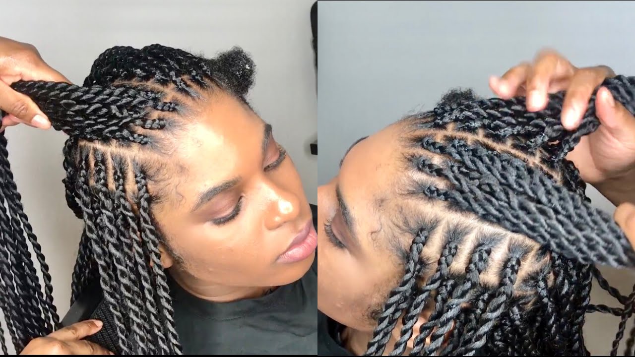HOW TO DO MULTIPLE PARTS IN FRONT FOR TWIST OR EVEN BOX BRAIDS ...