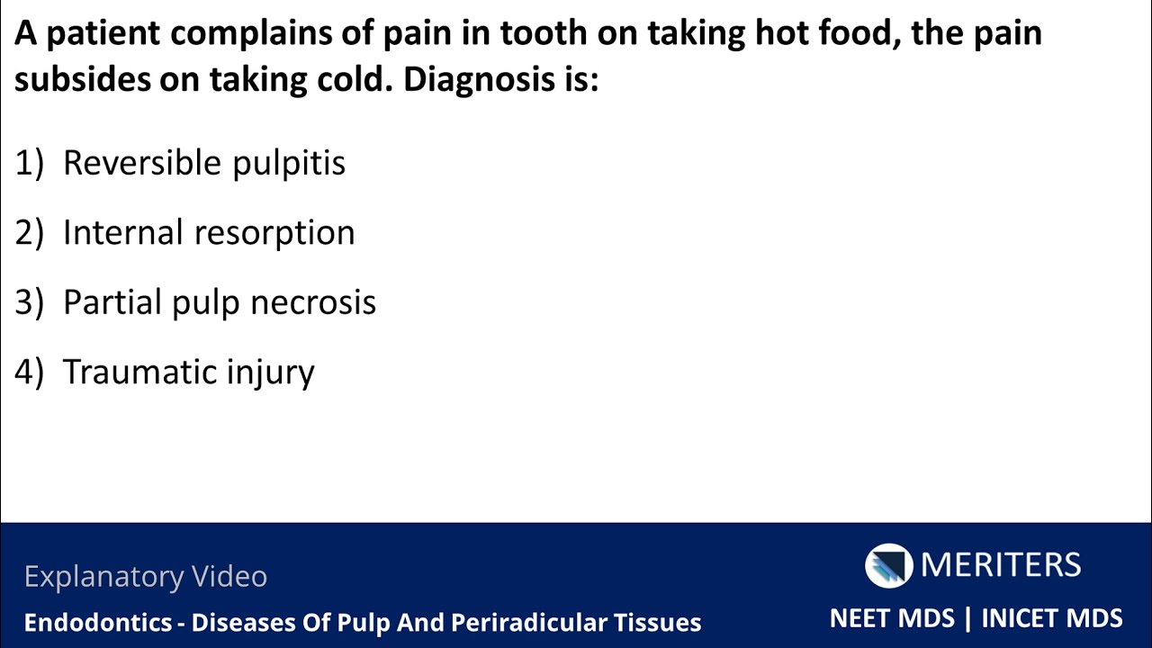 NEET MDS | INICET - Endodontics - Diseases Of Pulp And Periradicular ...