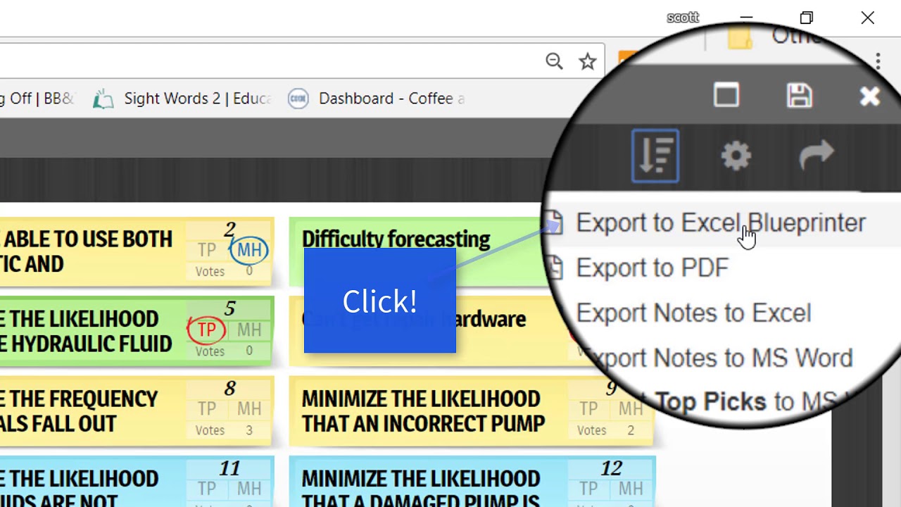 How to Export Data from Cloud-based Blueprinter 5.0 to Excel-based ...