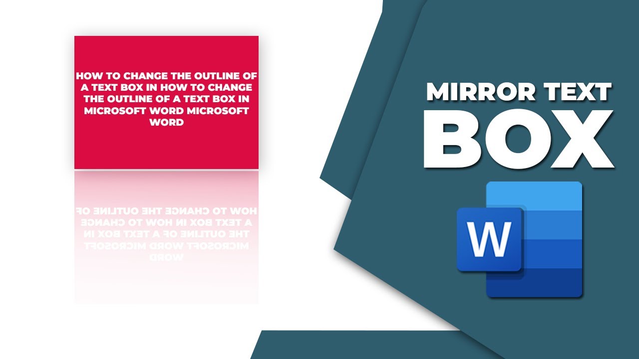 How to make mirror a text box in Word - YouTube