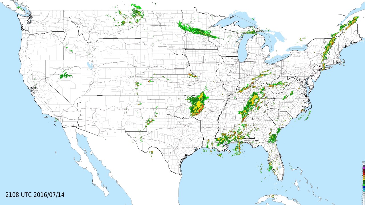 4K Time Lapse Weather Animation for July 2016 - YouTube