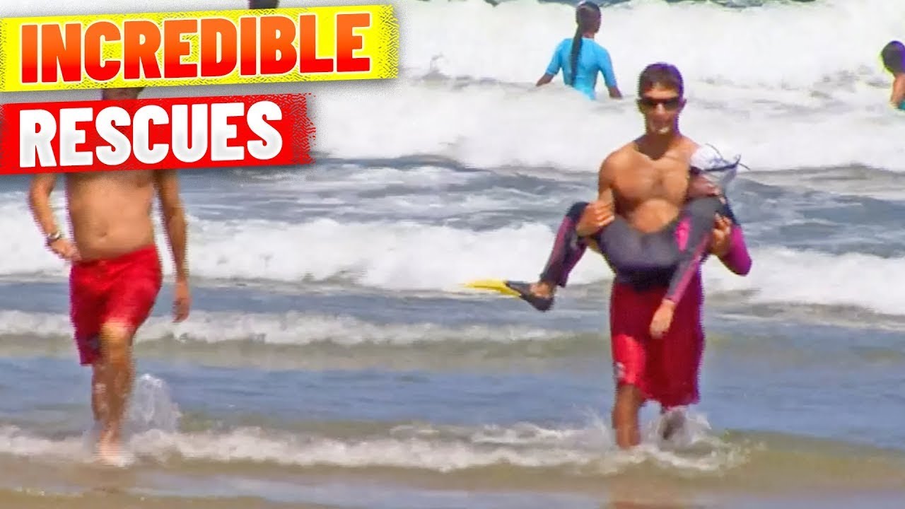 The Most INSANE Lifeguard Rescues on Californian Beaches - YouTube