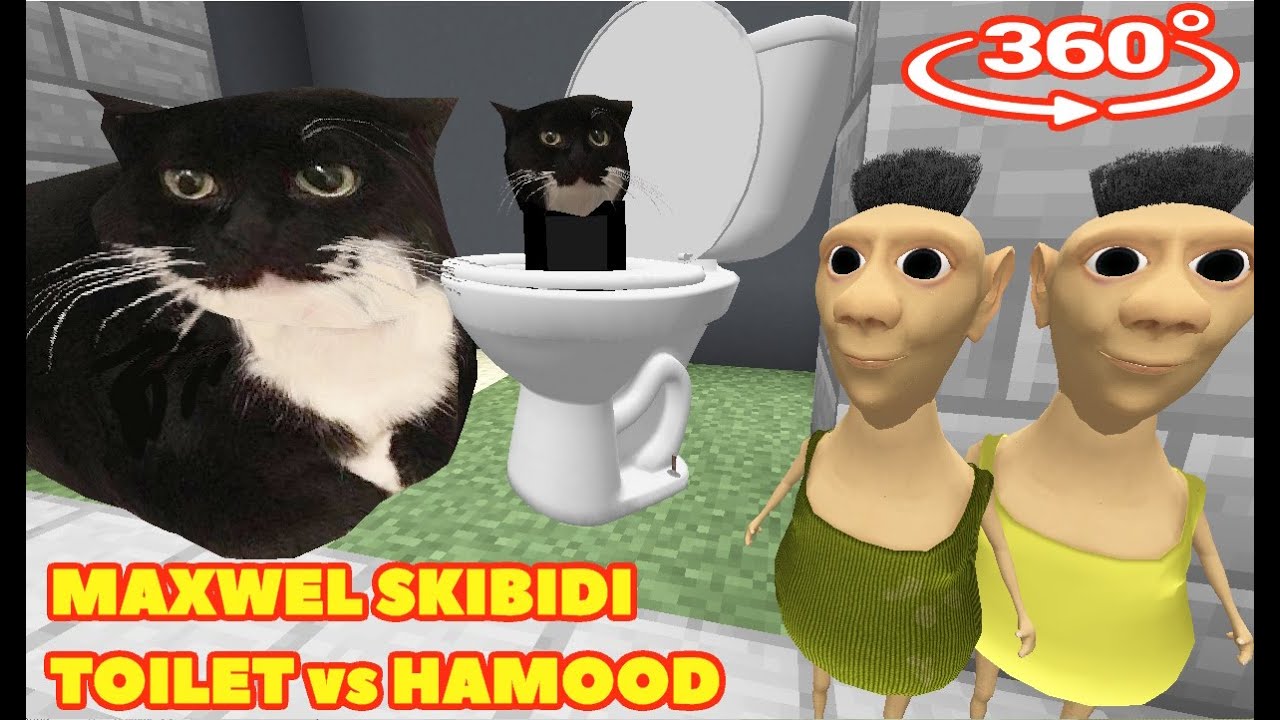 MAXWELL THE CAT SKIBIDI TOILET vs HAMOOD HABIBI in Minecraft 360° - YouTube