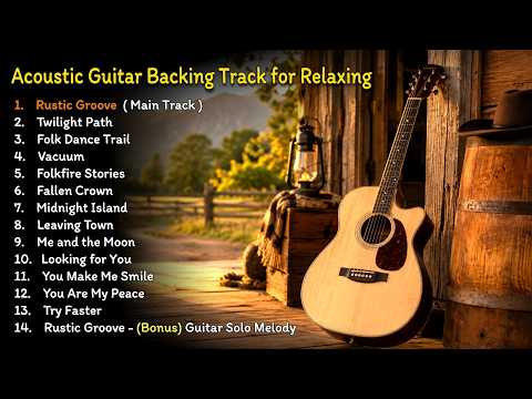 A Minor (1 hour) folk acoustic guitar backing tracks | \