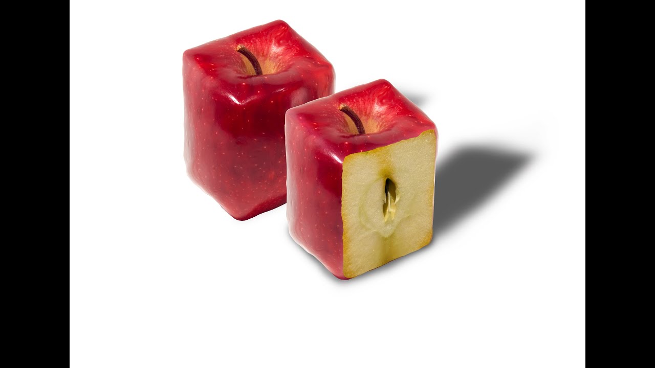 Photoshop CC Speed Art Create a collage cubic fruits - YouTube