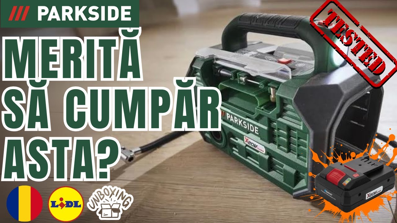 COMPRESOR ȘI POMPĂ DE AER CU ACUMULATOR Parkside PKA 20-Li C3 ROMÂNIA ...